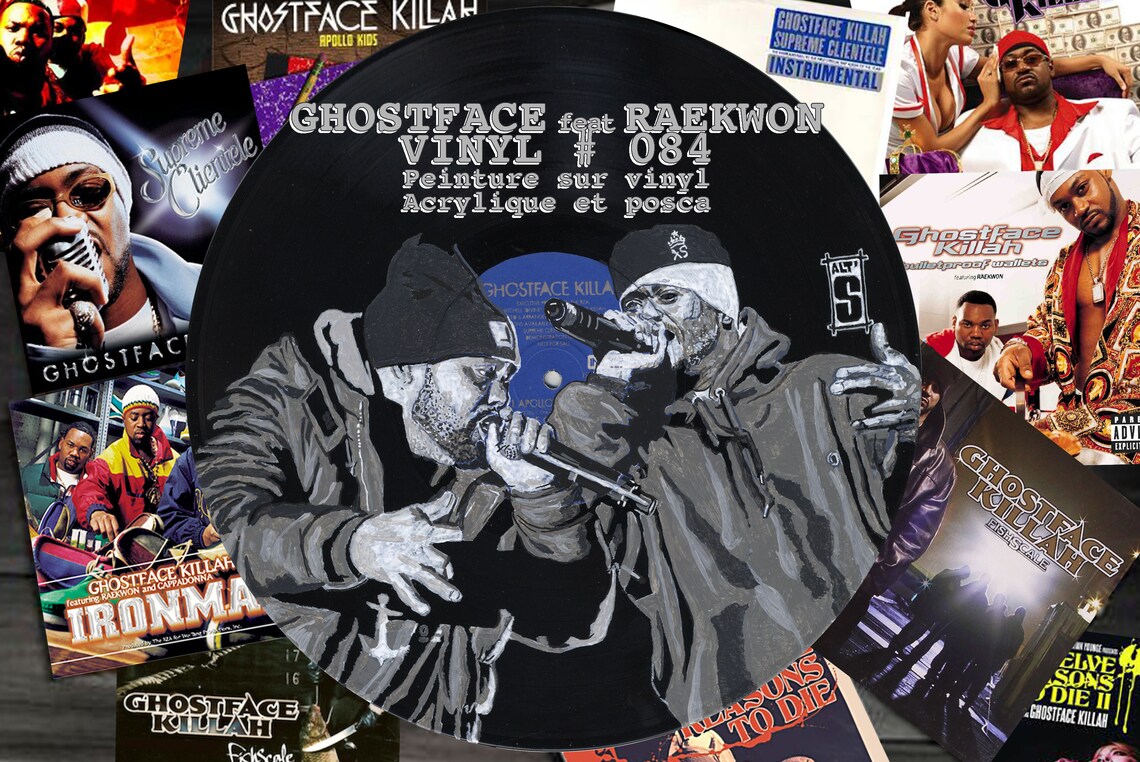GHOSTFACE KILLAH Feat RAEKWON painted 33 Rpm Vinyl Record - Etsy Canada