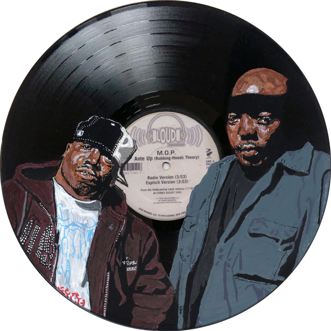 MOP or Mash Out Posse Painted on Vinyl Record. Single Copy - Etsy