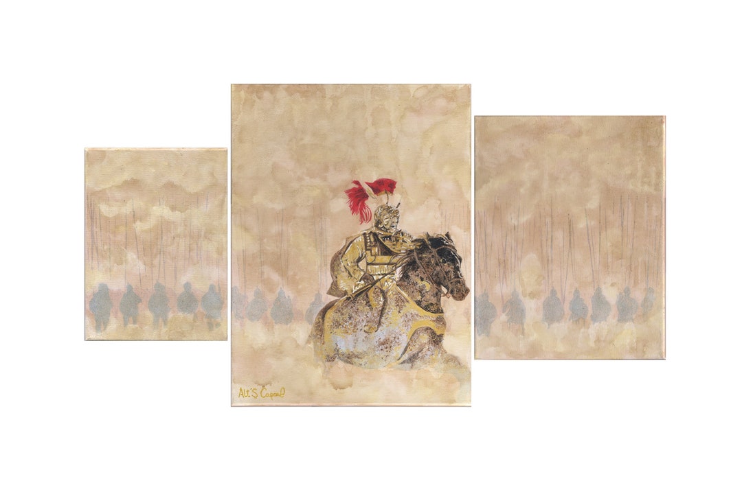 THE CONQUEROR (painting on Canvas in 3 Parts: 18x24/24x30/30x40 Cm) - Etsy