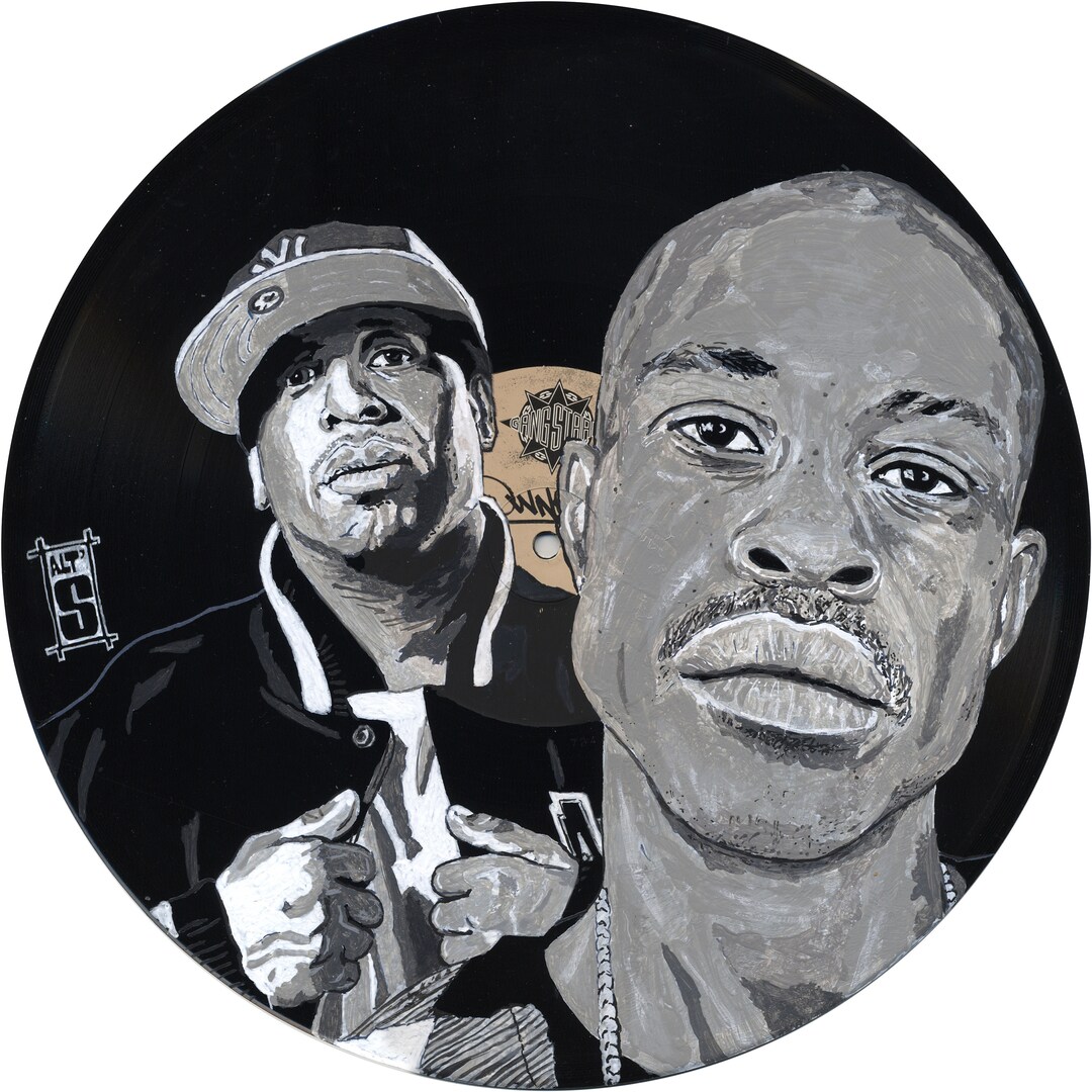 GANG STARR Painted on One of the Vinyls From Their Album the Ownerz ...