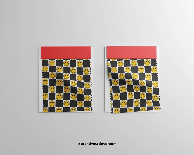 Checkered Retro Smiley Seamless Repeat Pattern Fabric Printing Smiley ...