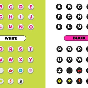 Digital Alphabet Bead Icons, Letter Beads for Collage, Digital Collage ...
