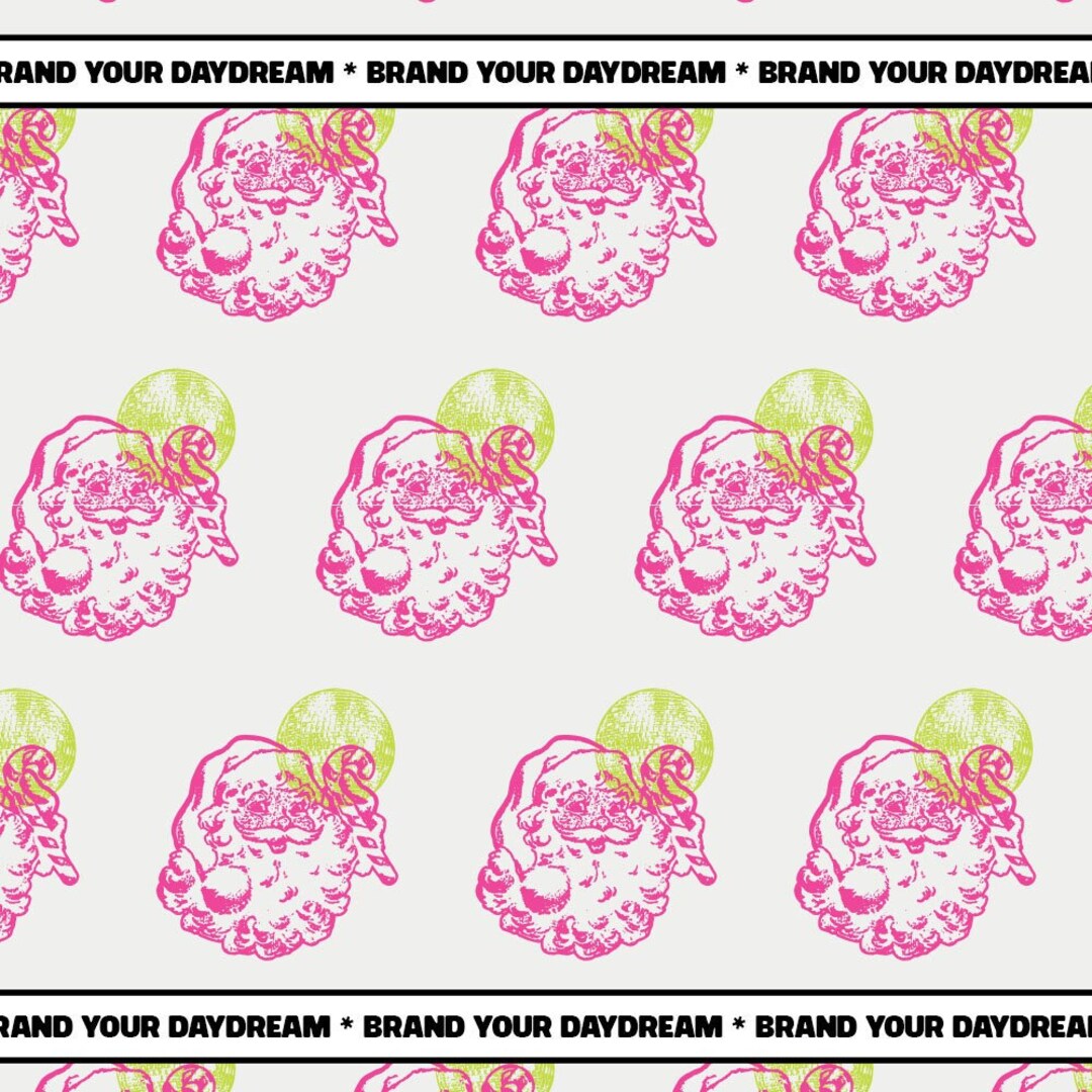 Vintage Disco Santa Seamless Repeat Pattern Santa Claus Fabric Prints ...