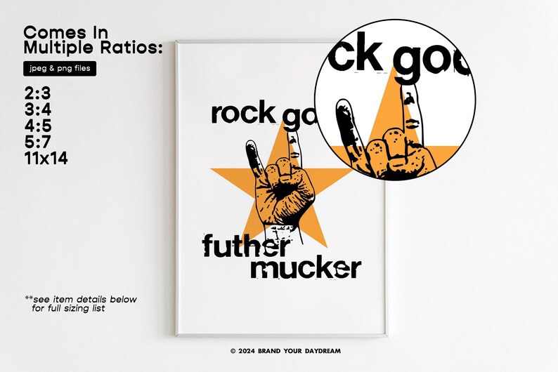 Rock Gods Wall Art | Funny Rock and Roll Poster | the Runarounds Quote ...