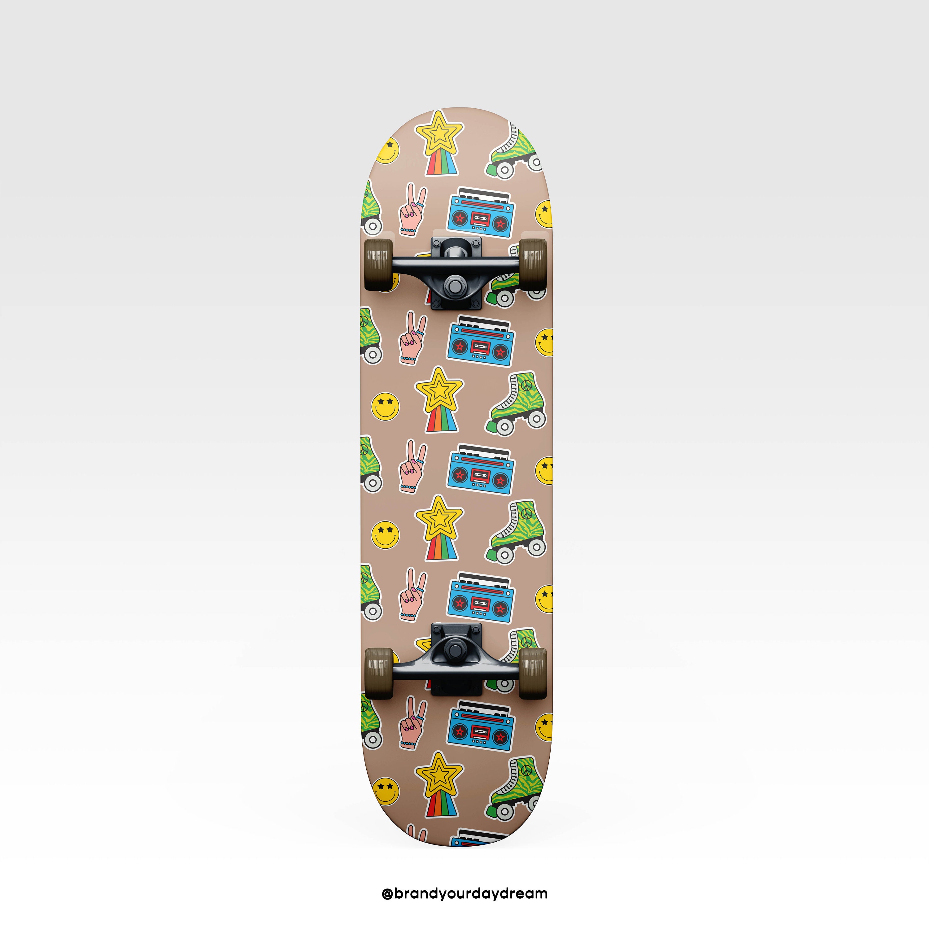 Retro Roller Skates Seamless Repeat Pattern | Fabric Printing | Funky ...