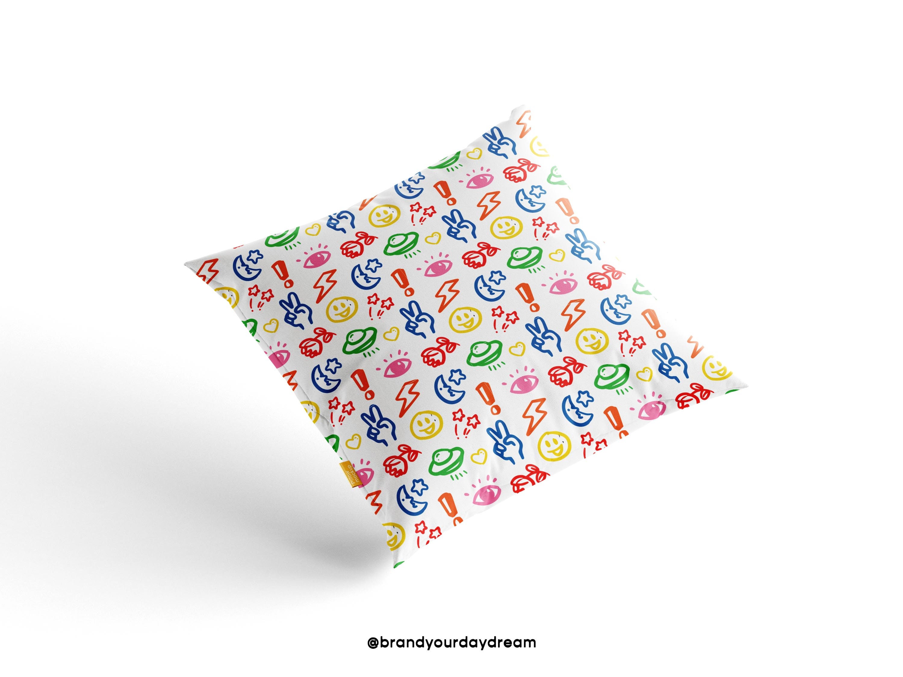 Colorful Doodles Seamless Repeat Pattern Retro Fabric Prints Cute ...