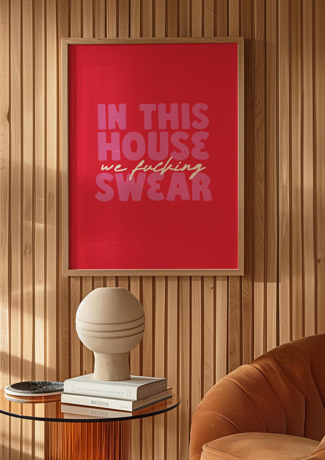 In This House We Swear Digital Print | Trendy Posters | Funny Living ...