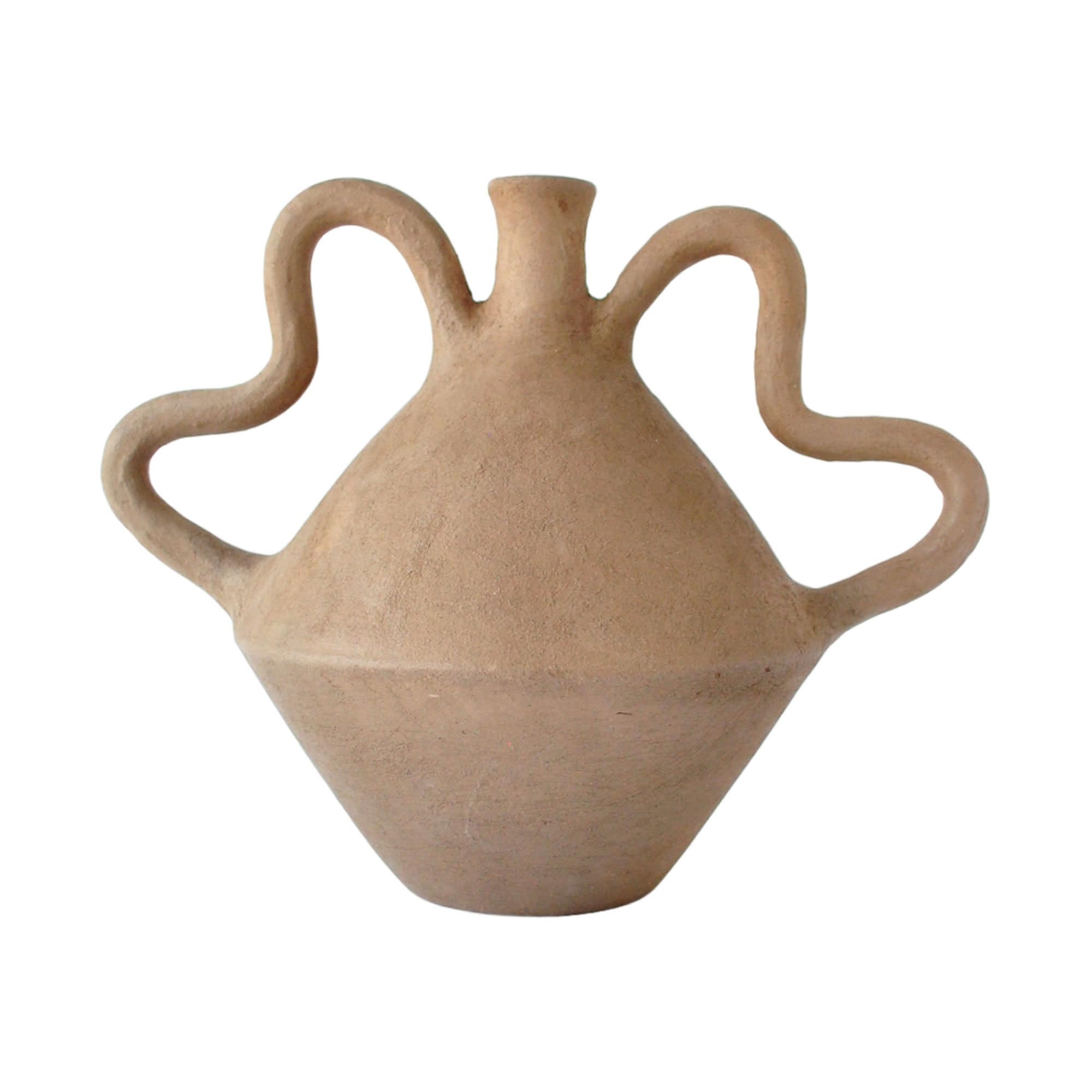 Rustic Clay Vase Handmade in Mexico/ Mexican Clay Art/ Decorative Clay ...