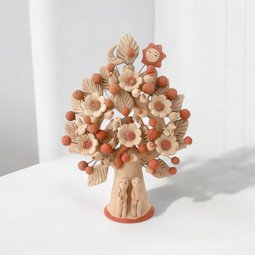 Tree of Life Natural Clay/ Mexican Tree of Life/ Oaxacan Pottery ...