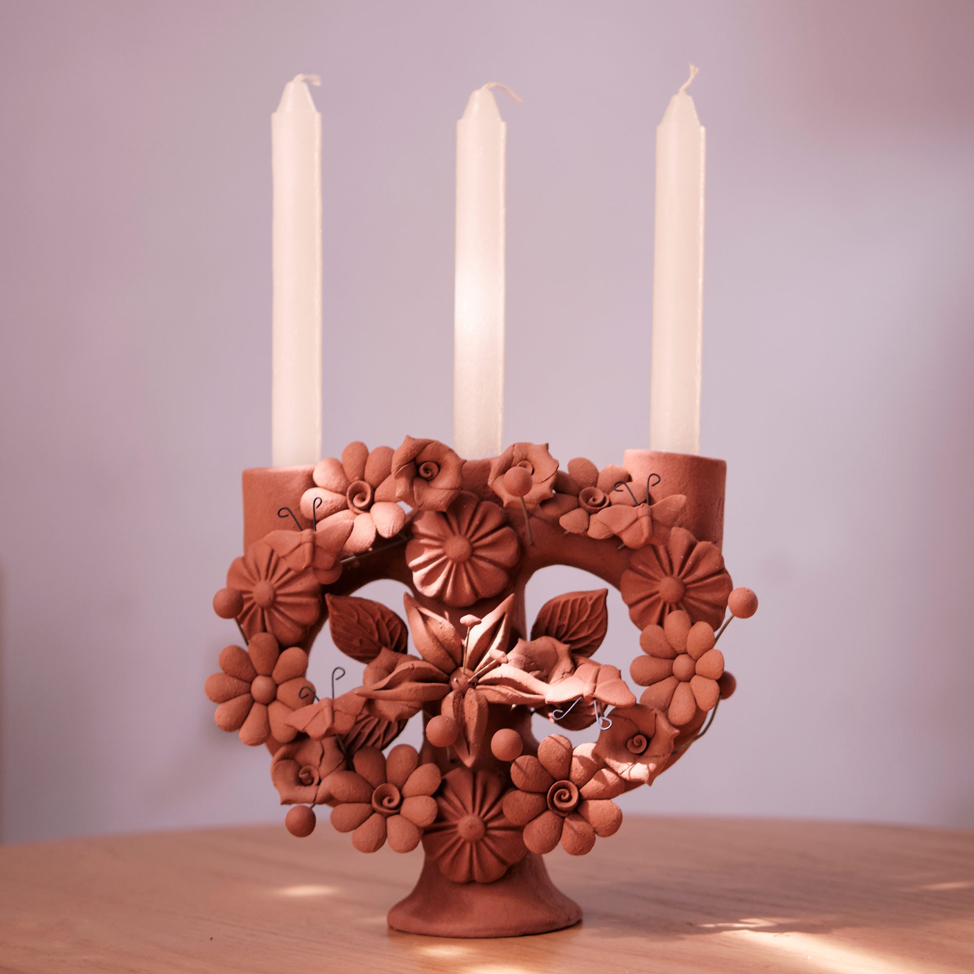 Handmade Clay Candlestick/ Clay Candlestick Handmade by Artisans From ...