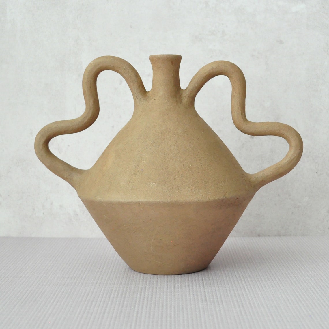 Rustic Clay Vase Handmade in Mexico/ Mexican Clay Art/ Decorative Clay ...