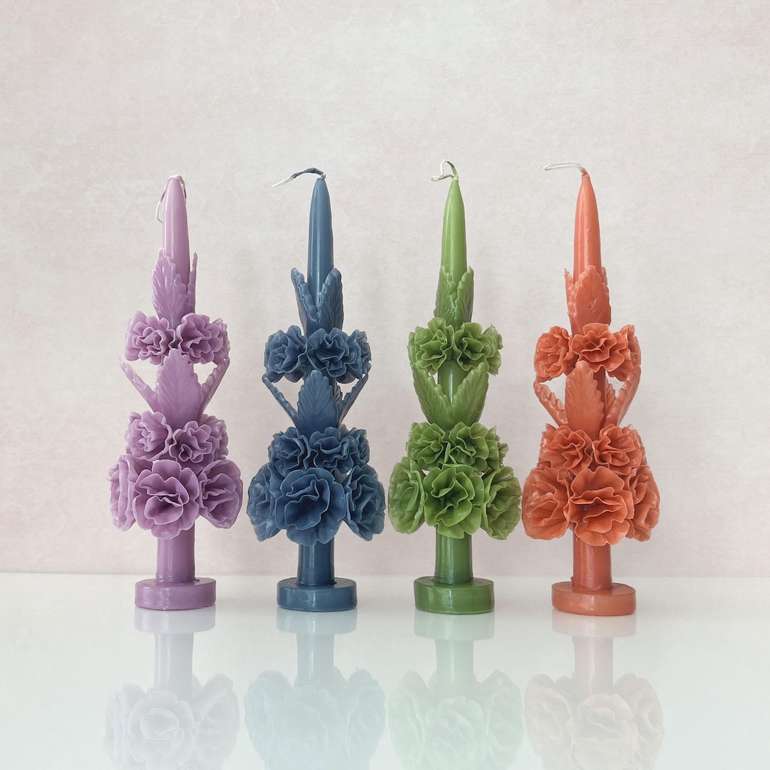 Flaky Wax Candles Handmade by Artisans From Mexico / Decorative Candles ...