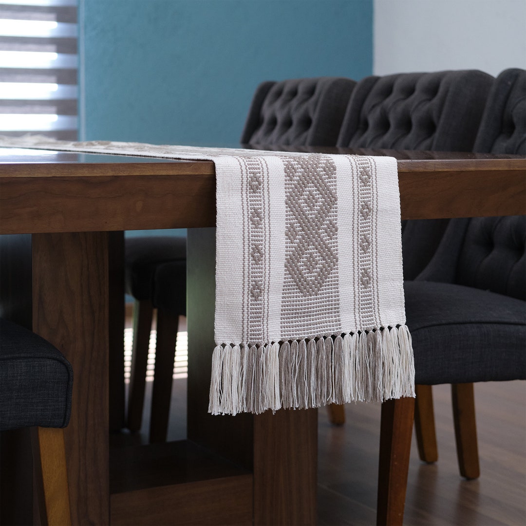 Table Runner Handwoven on a Backstrap Loom by Artisans From Oaxaca ...