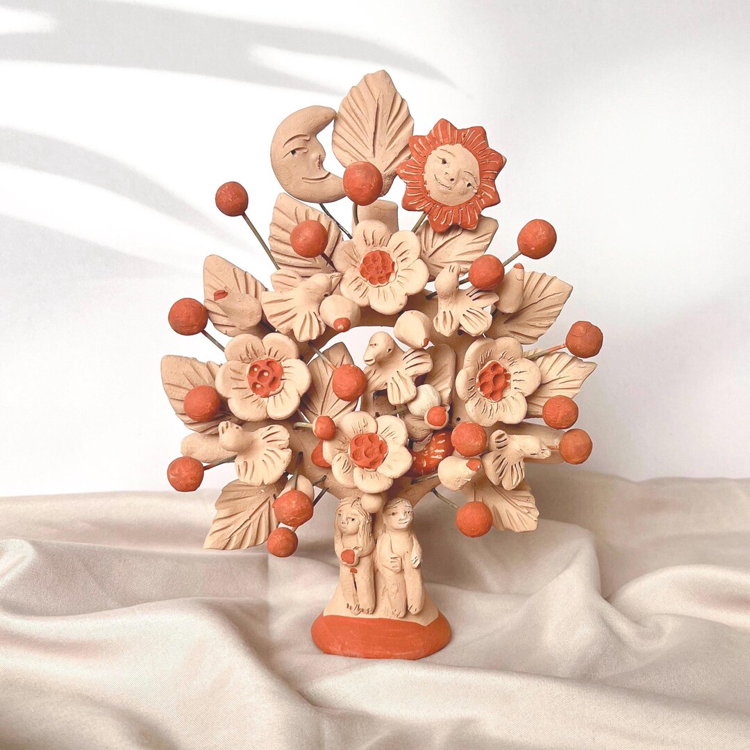 Tree of Life Natural Clay/ Mexican Tree of Life/ Oaxacan Pottery ...