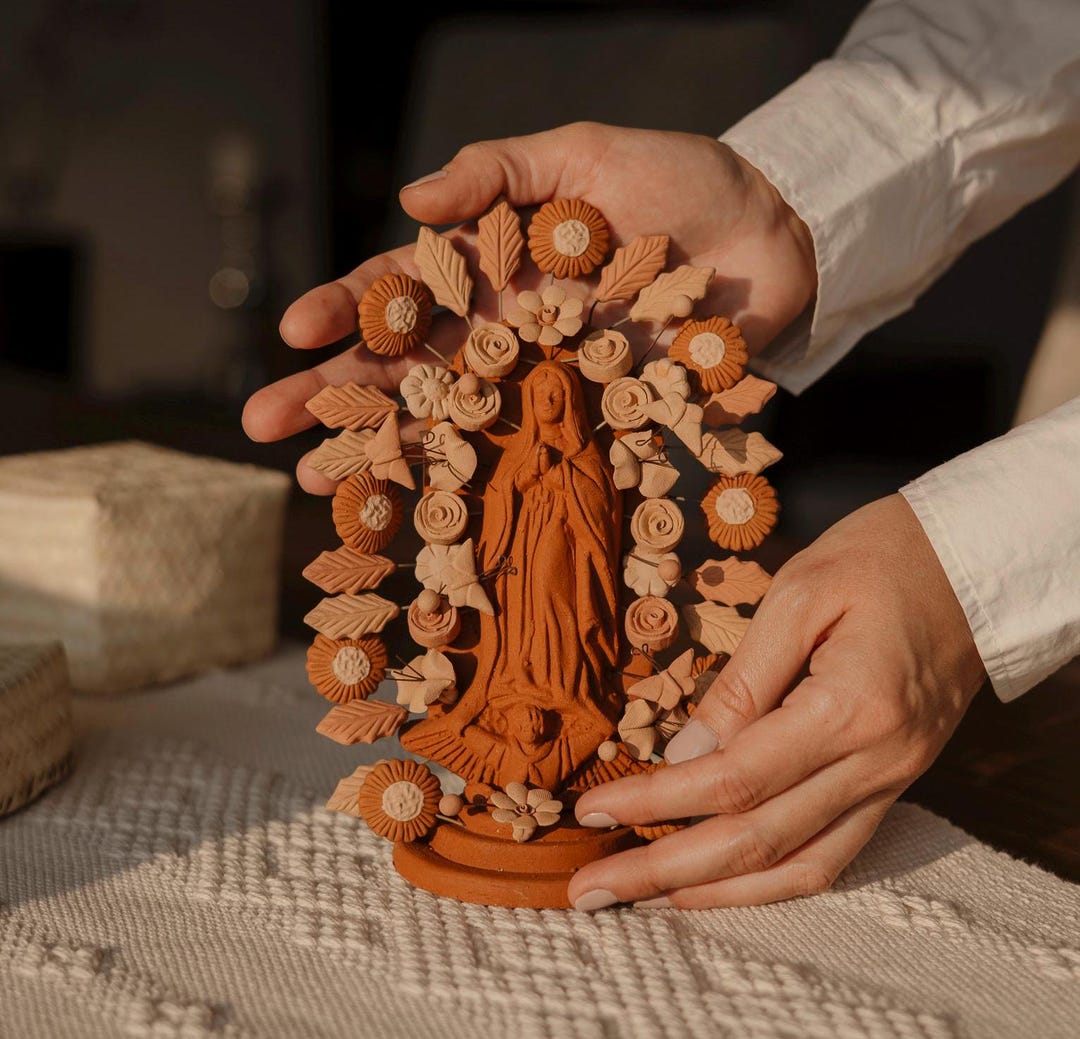 Handmade Clay Virgin / Clay Virgin / Clay Virgin Handmade by Artisans ...