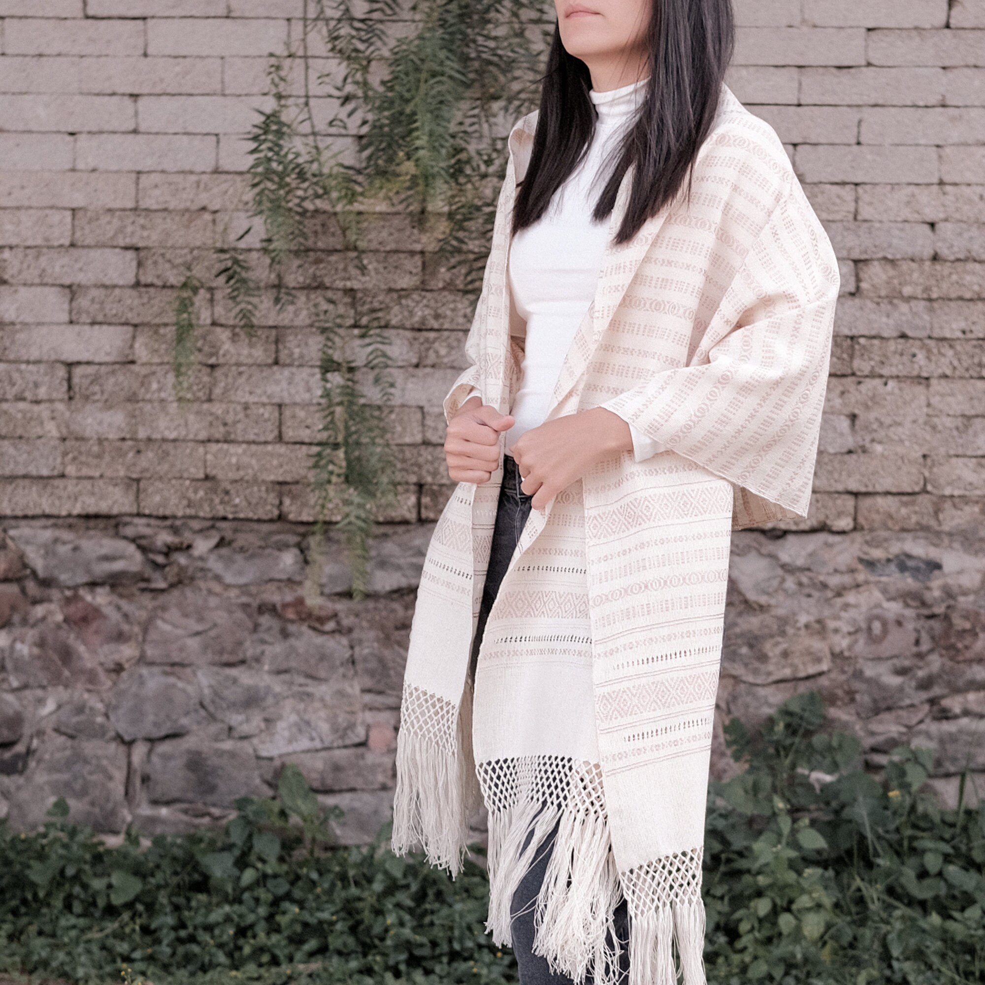 Cotton and Silk Rebozo Woven on a Pedal Loom/ Raw Rebozo With Mexican ...