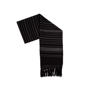 Cotton and Silk Rebozo Woven on a Pedal Loom/ Mexican Black Rebozo With ...