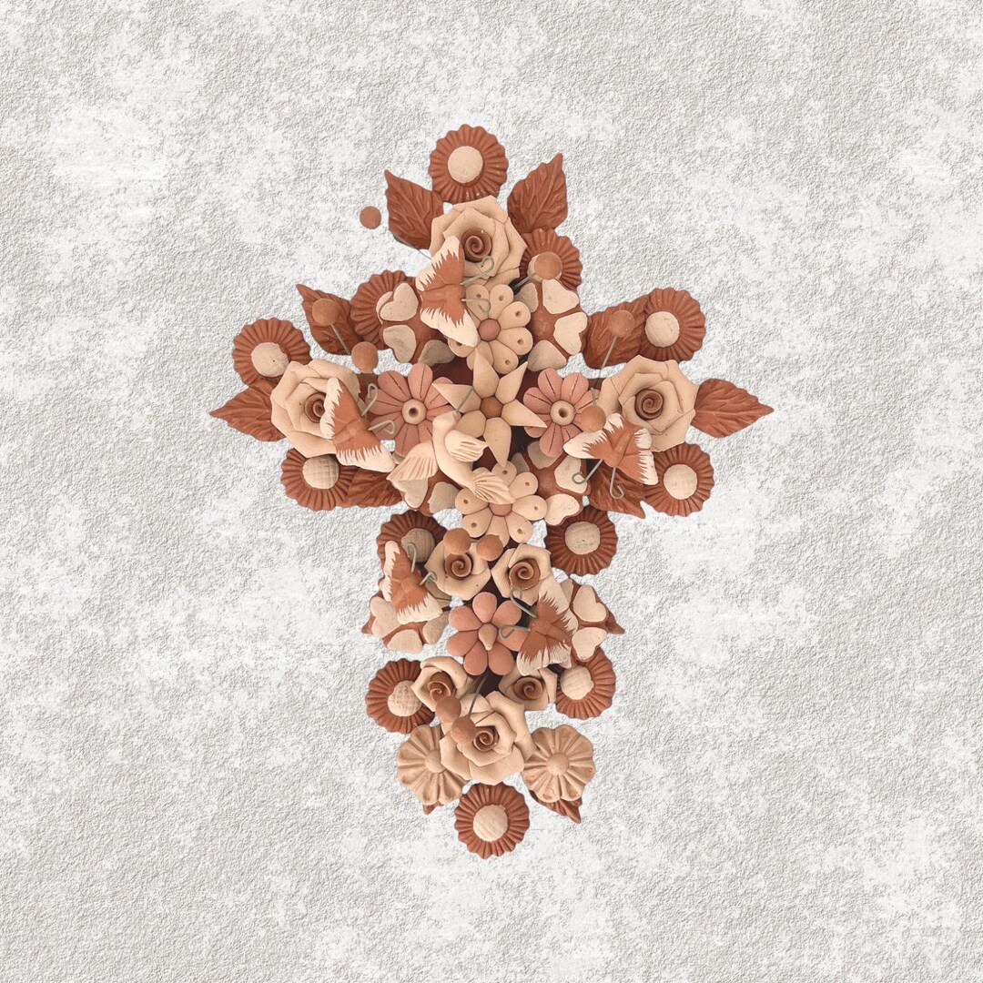 Mexican Clay Cross/ Pastillaje Clay Cross/ Handmade Clay Cross by ...
