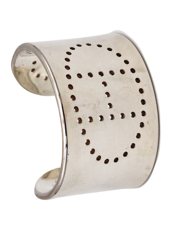 small solid silver cuff - Gem