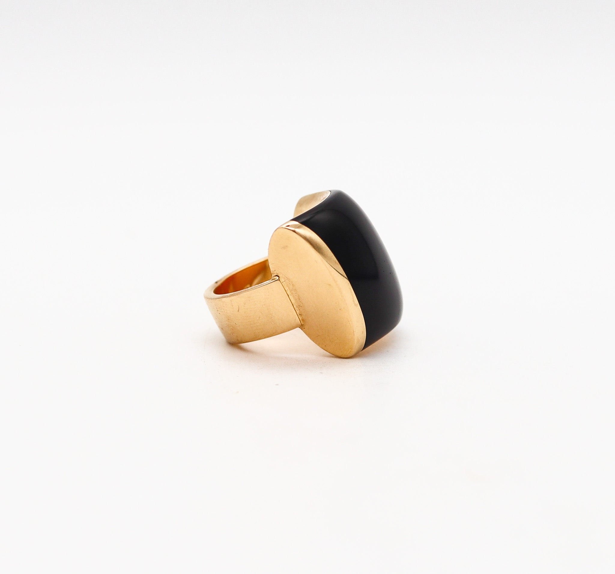 Vhernier Milano Large Sculptural Fibula Cocktail Ring in Solid 18kt ...