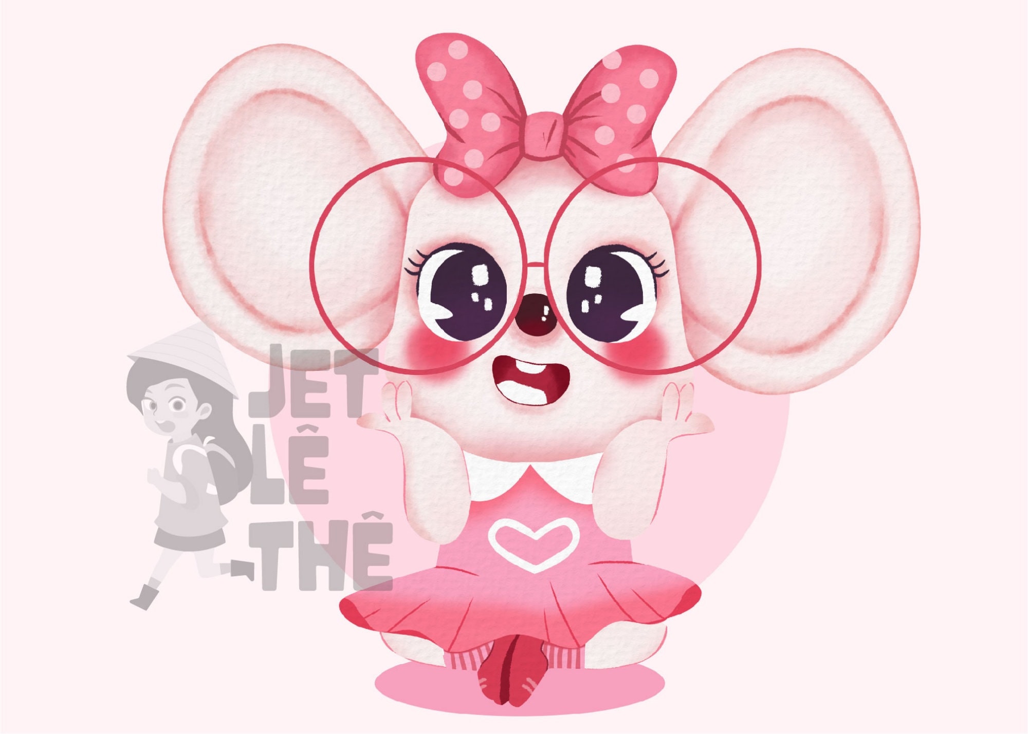 Cute Cartoon Girl Mouse