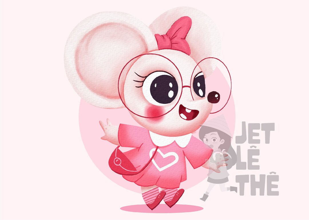 Cute Baby Girl Mouse Cartoon Dancing, Chubby Mouse Clipart, Cute Rat ...