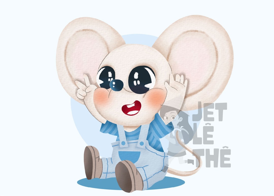 Cute Baby Boy Mouse Cartoon, Chubby Mouse Clipart, Cute Animal Art ...