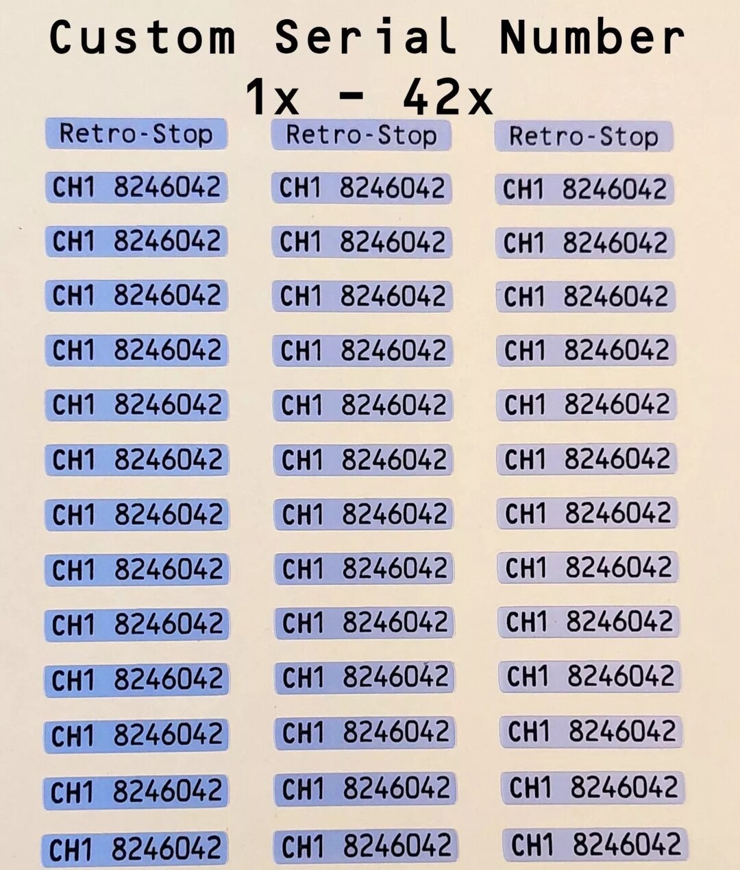 3x - 42x Custom Serial Number Gameboy Color Classic Pocket Own Serial ...