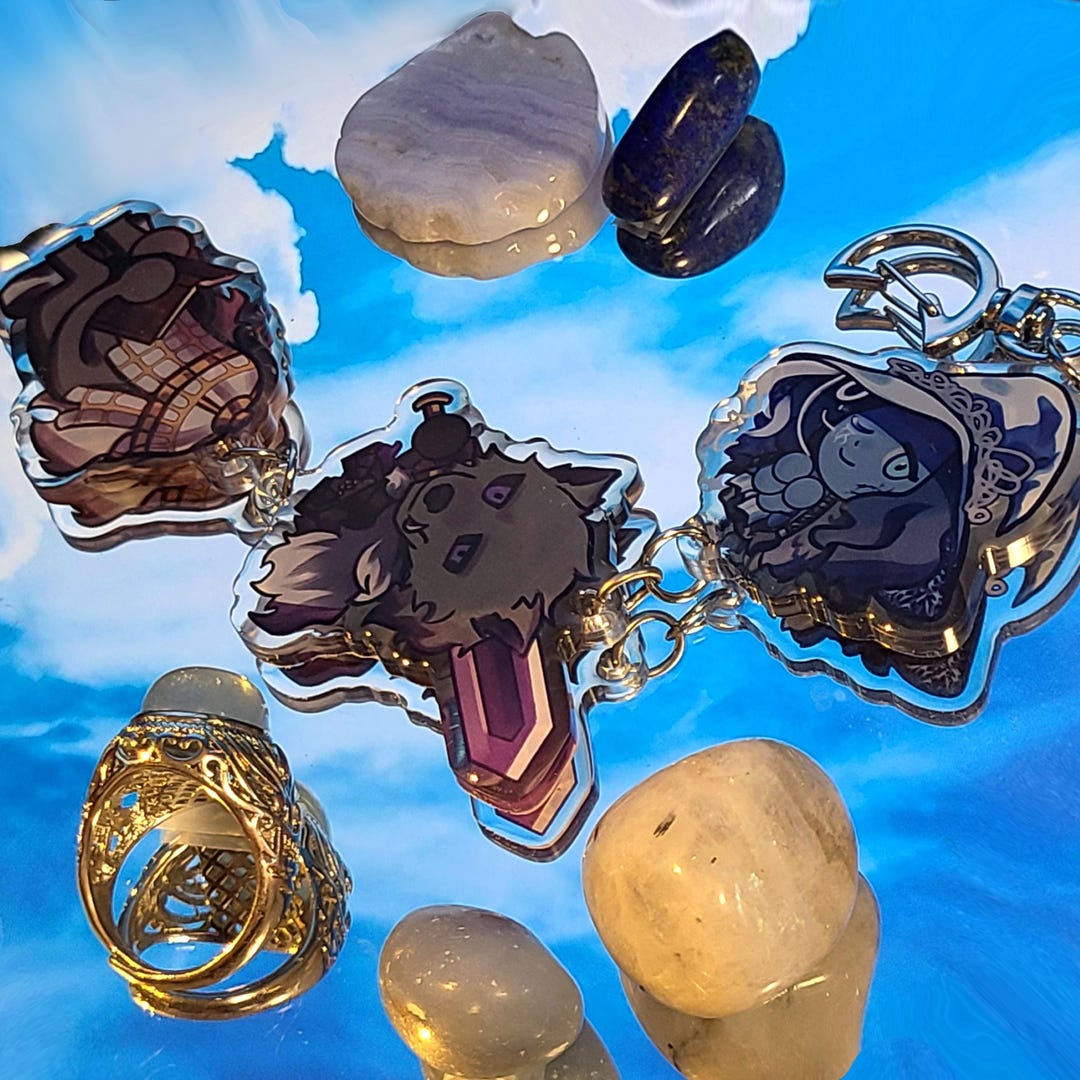 Elden Ring Ranni Blaidd and Iji Acrylic Linker Charm + Stickers - Etsy