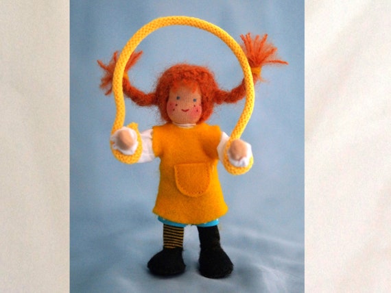 Pippi Longstocking / Movable Bending Doll / Handmade / Waldorf - Etsy