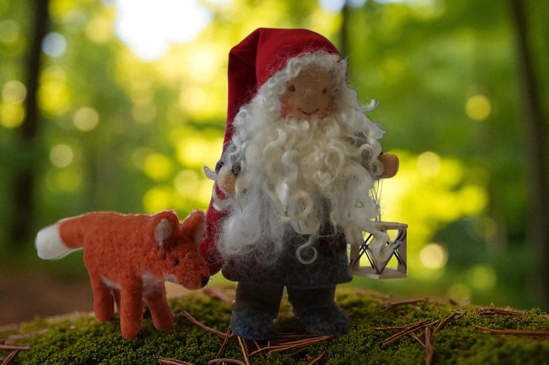 Tomte With Lantern and Fox, Doll Set of 3, Gnome, Bendable Doll ...