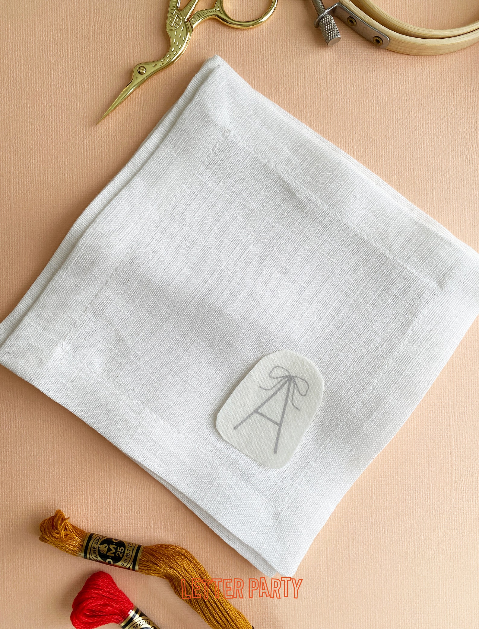 Stick and Stitch Ribbon Letter Kit DIY Embroidering Kit With Bow ...