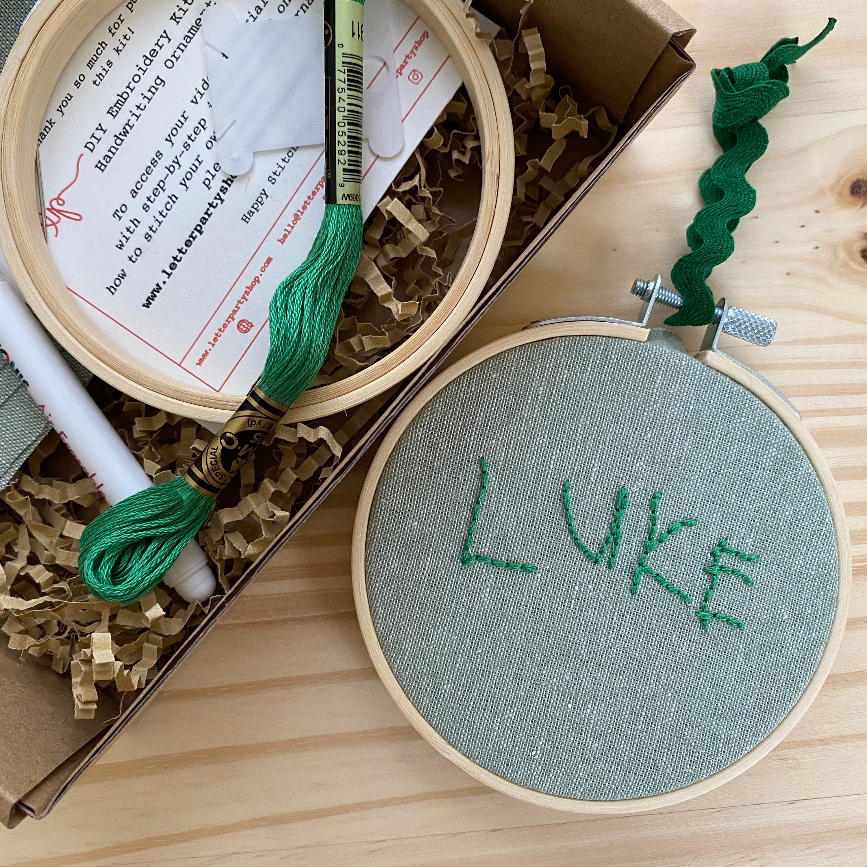 DIY Personalized Handwriting Ornament Embroidery Kit | Christmas ...