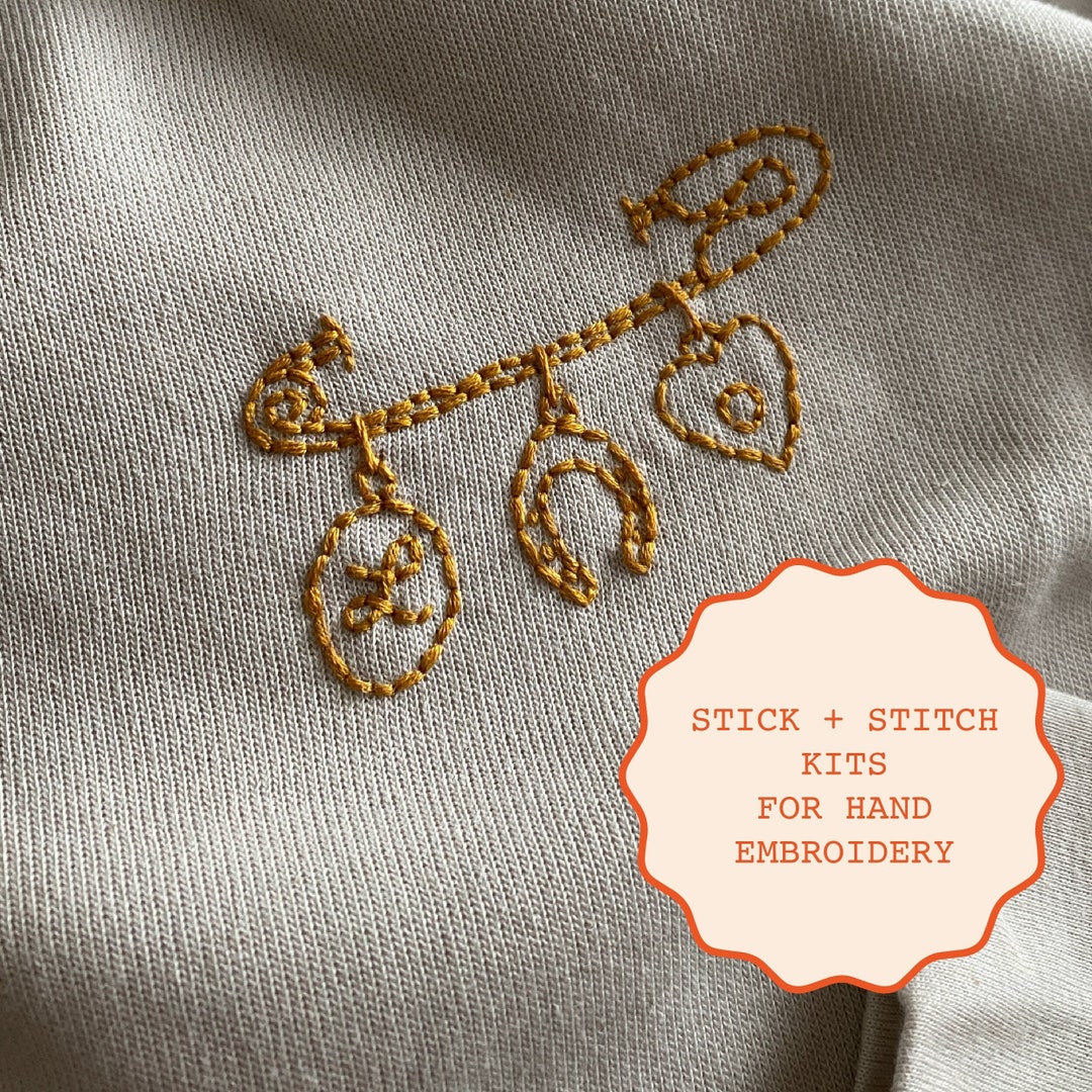 Stick and Stitch Charm Pin Kit | DIY Embroidering Kit With Vintage ...