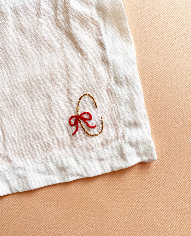 Stick and Stitch Ribbon Letter Kit DIY Embroidering Kit With Bow ...