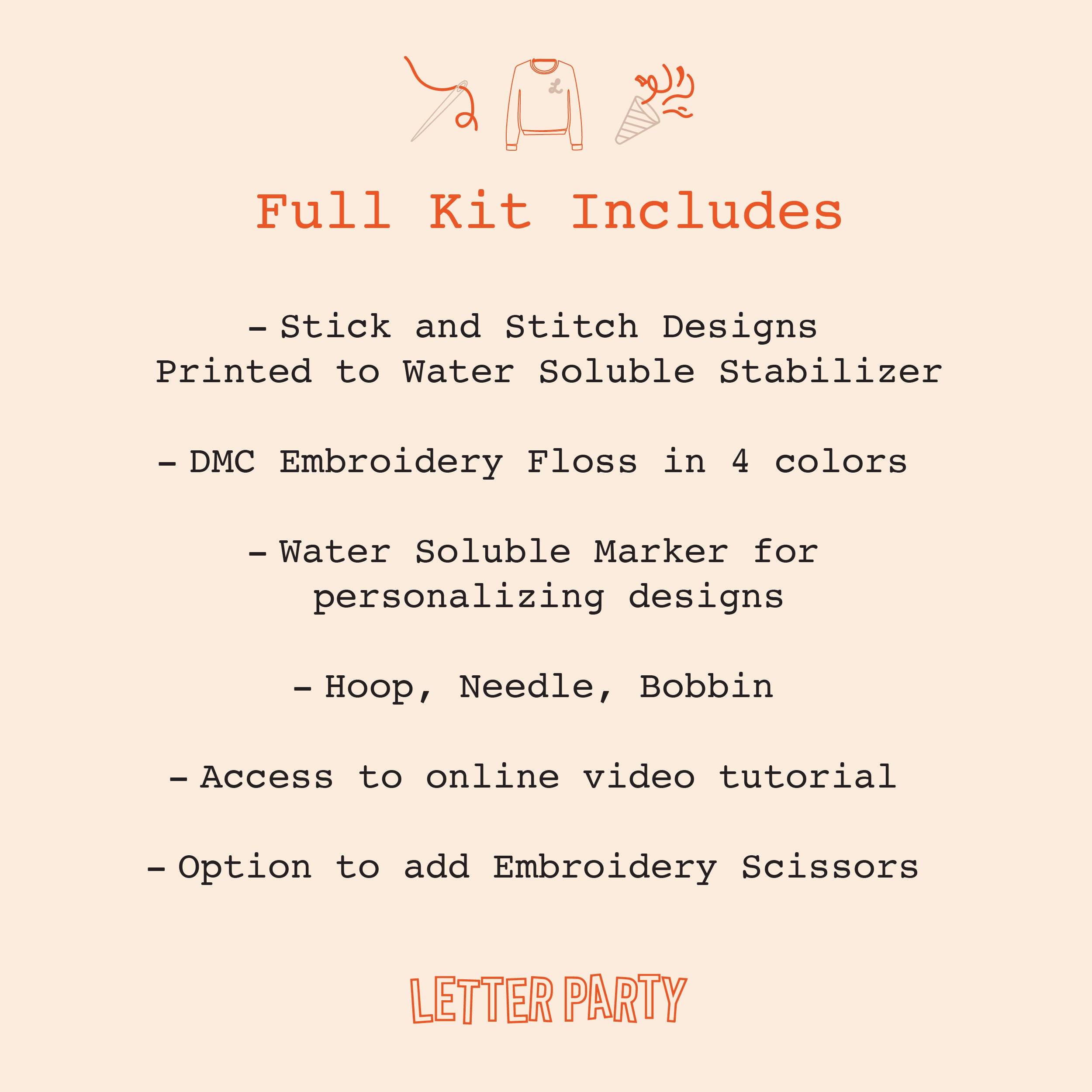 Stick and Stitch Charm Pin Kit DIY Embroidering Kit With Vintage Style ...