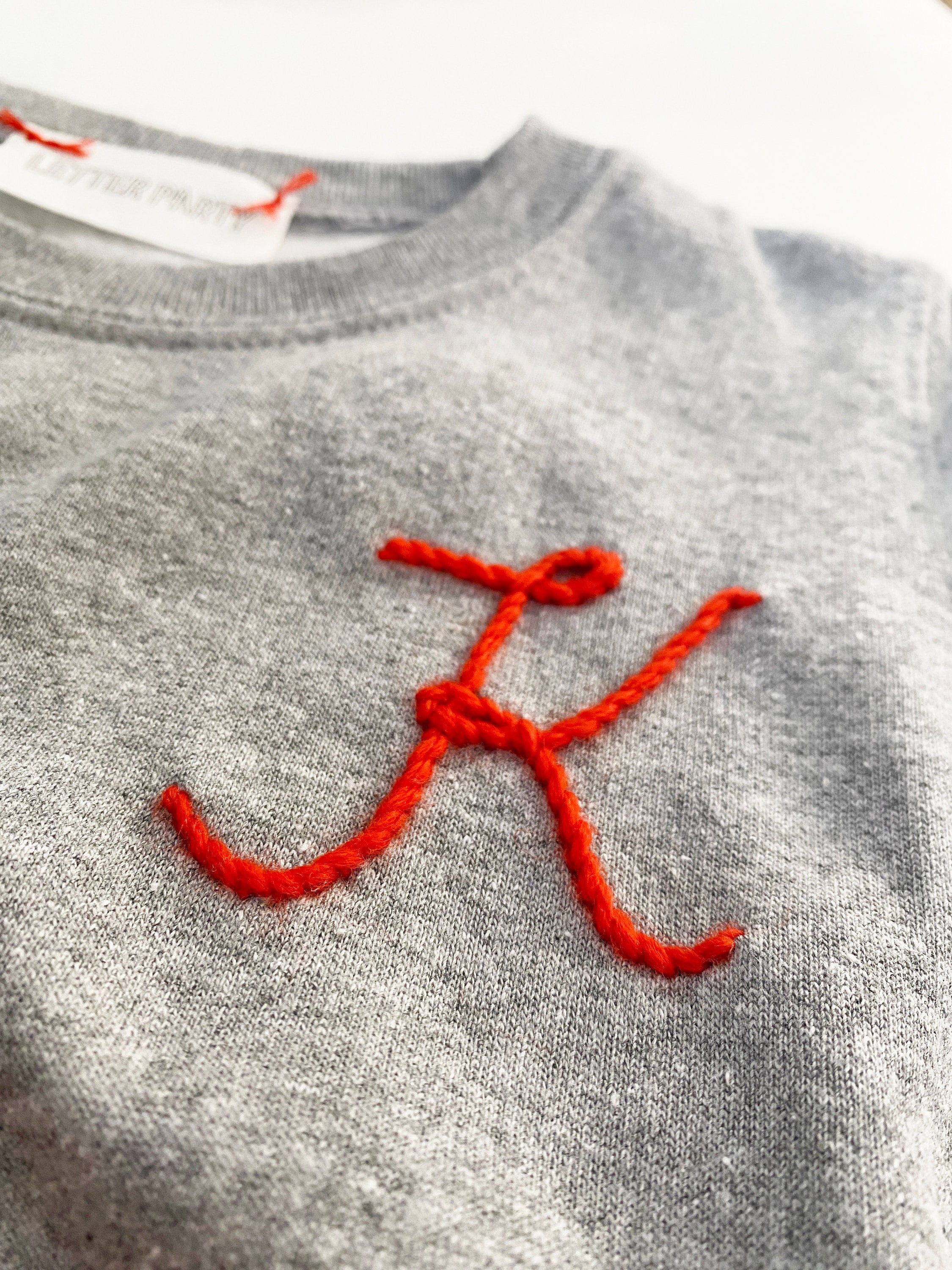 Custom Initial Sweatshirt KIDS Embroidered Initial Sweatshirt ...