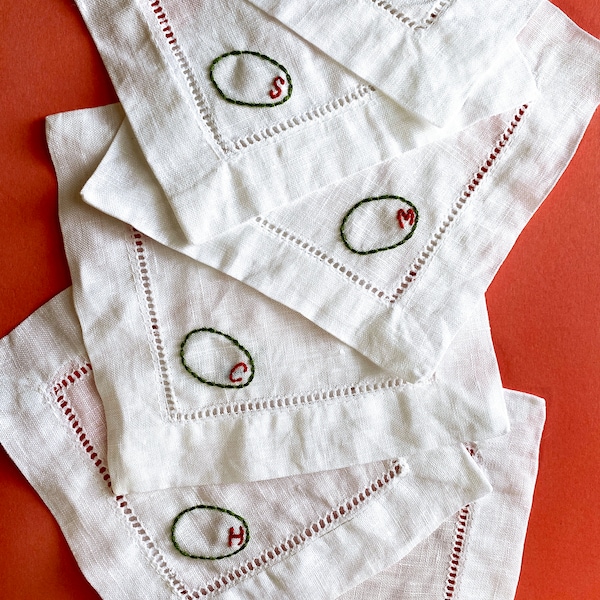 Olive Green Personalized Cocktail Napkins - Etsy