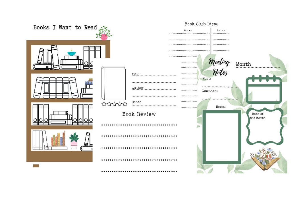 Book Club Planner - Etsy
