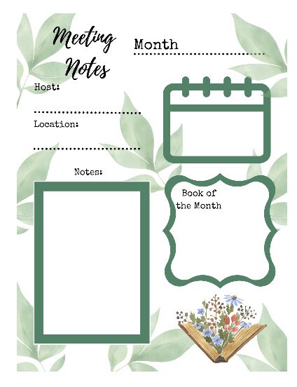 Book Club Planner - Etsy