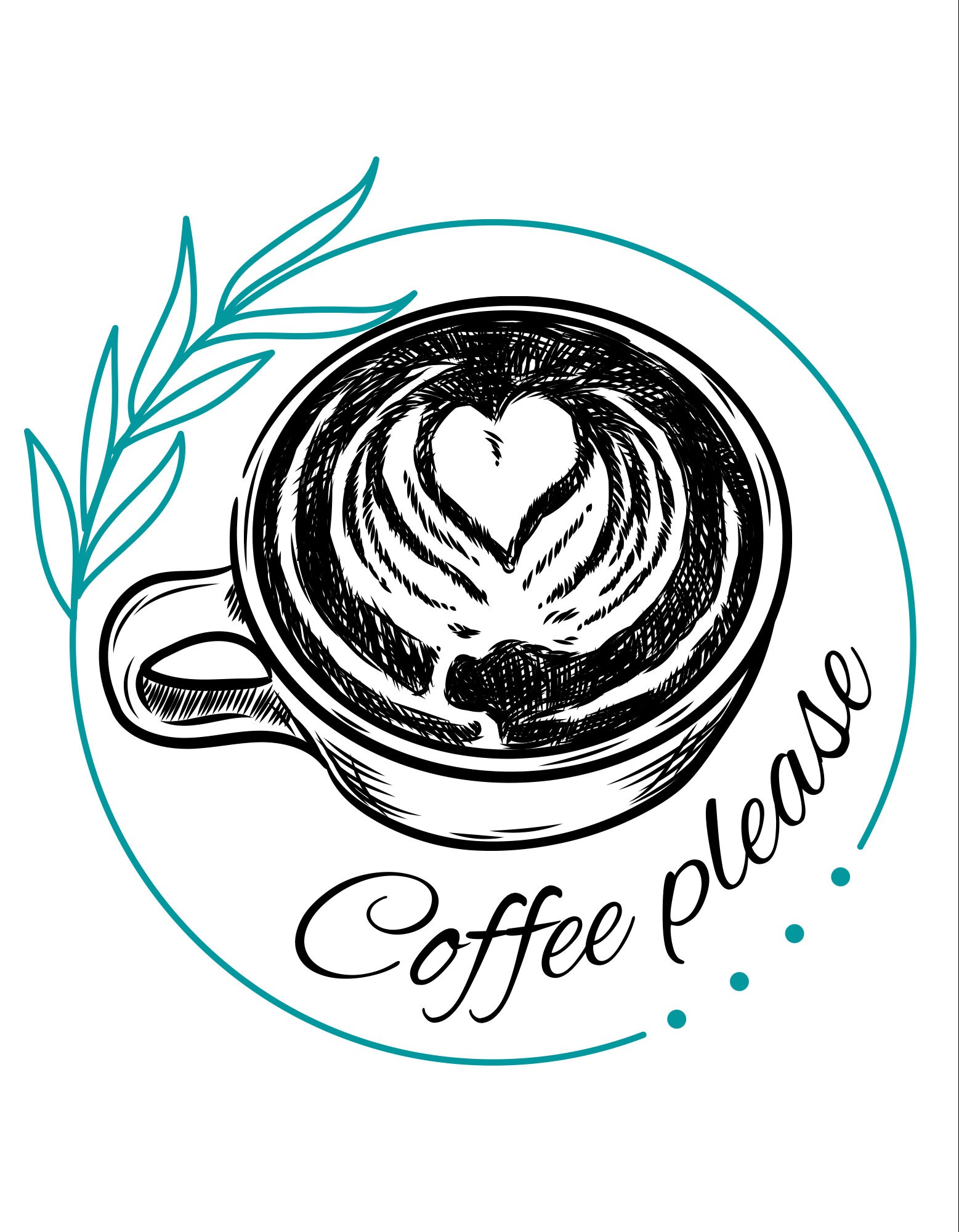 Coffee Please PNG DOWNLOAD - Etsy