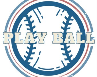Play Ball Baseball PNG Digital File Only - Etsy