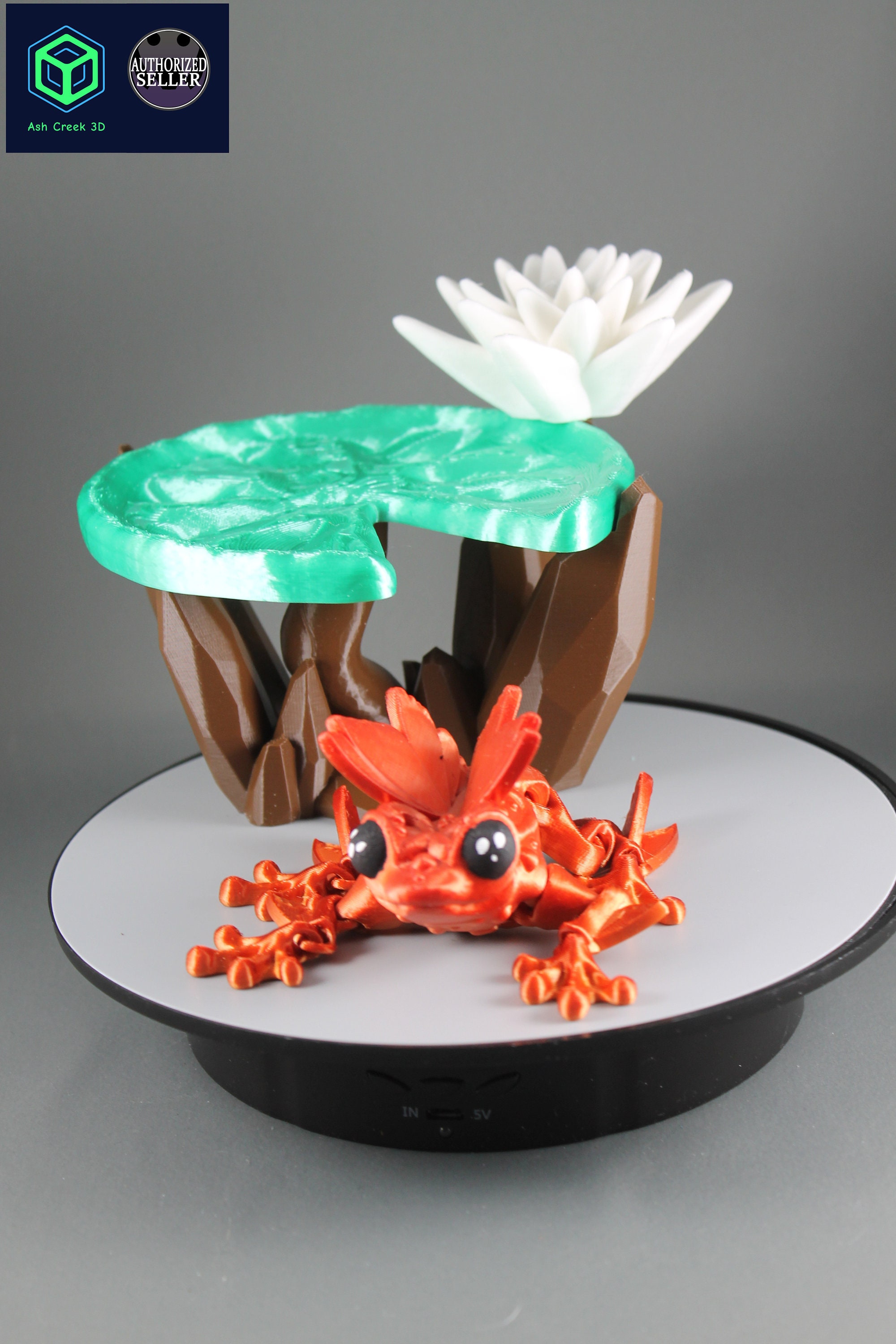 3D Printed Flutter Frog With Lilypad Stand - Etsy