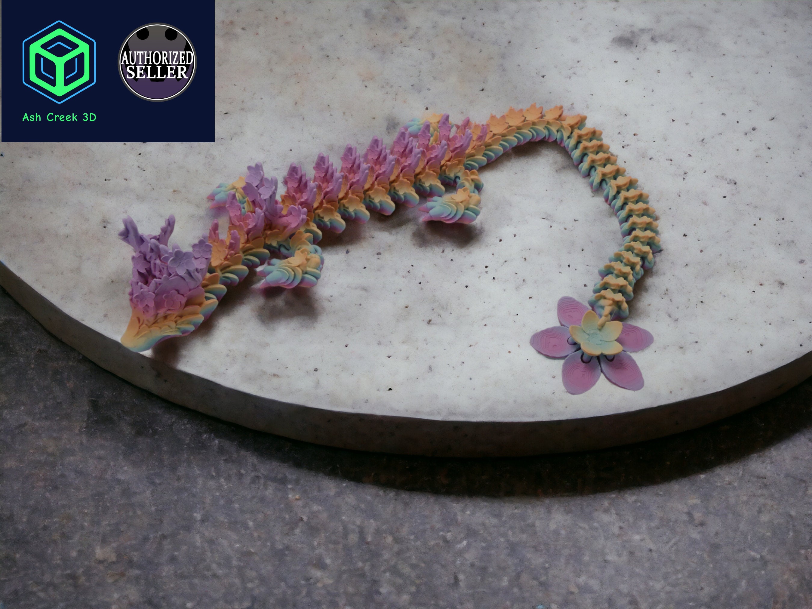 3D Printed Cherry Blososm Dragon Flexi Dragon Spring Dragon - Etsy