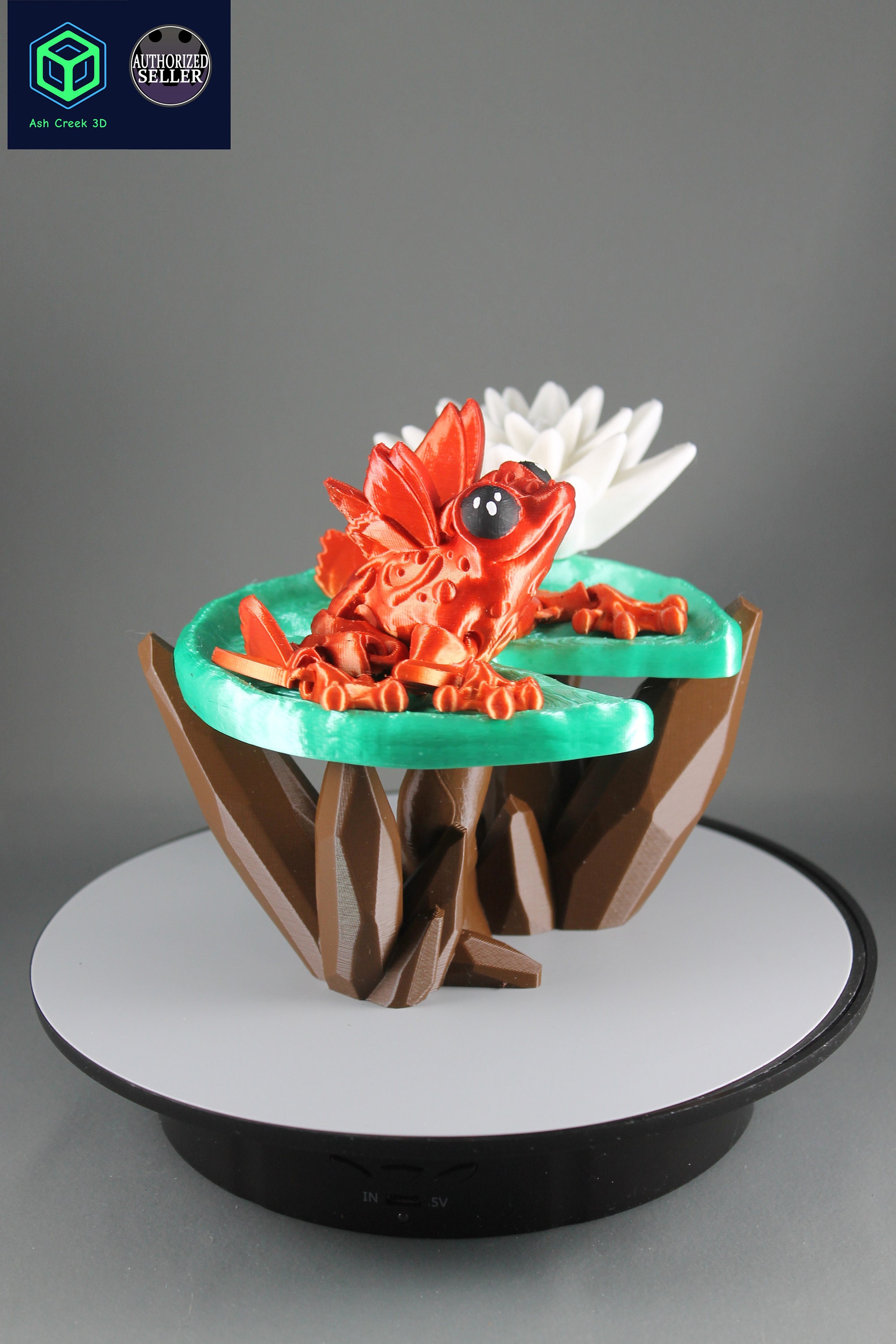 3D Printed Flutter Frog With Lilypad Stand - Etsy
