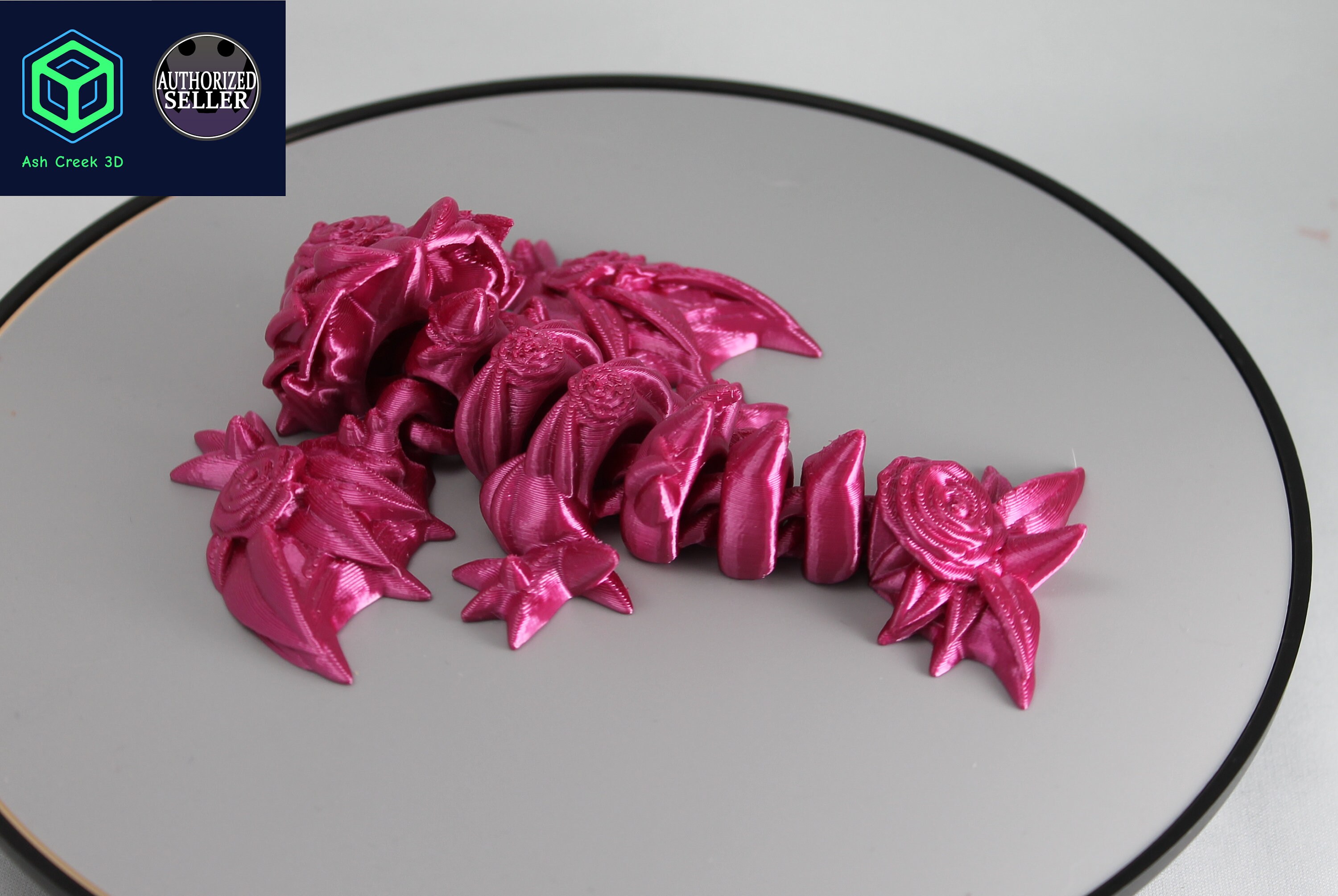 3D Printed Tiny Rose Wyvern Flexi Dragon Articulated Dragon - Etsy Canada