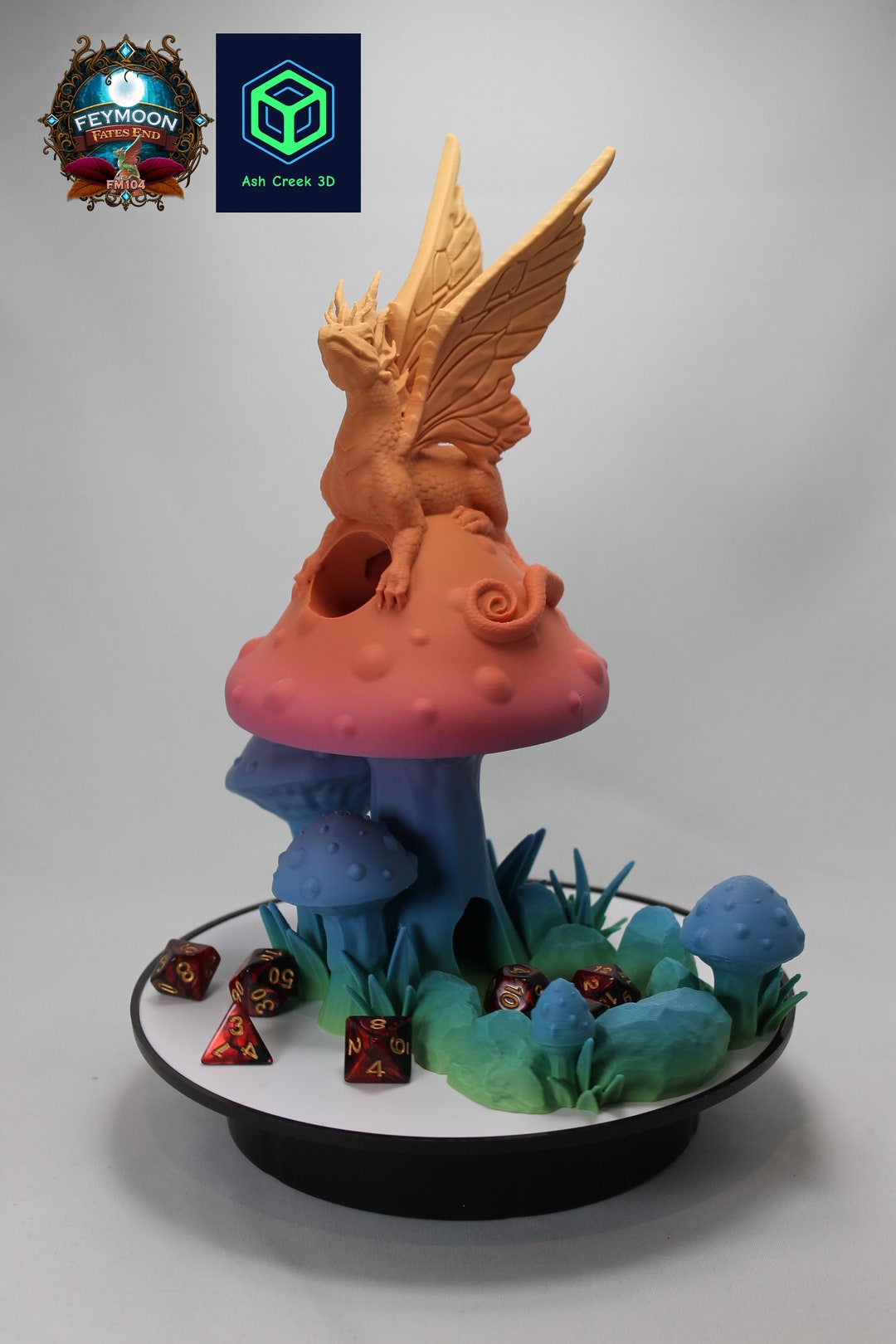 Fates End - Fey Dragon Dice Tower | Table Top Terrain | Fey Moon - Etsy