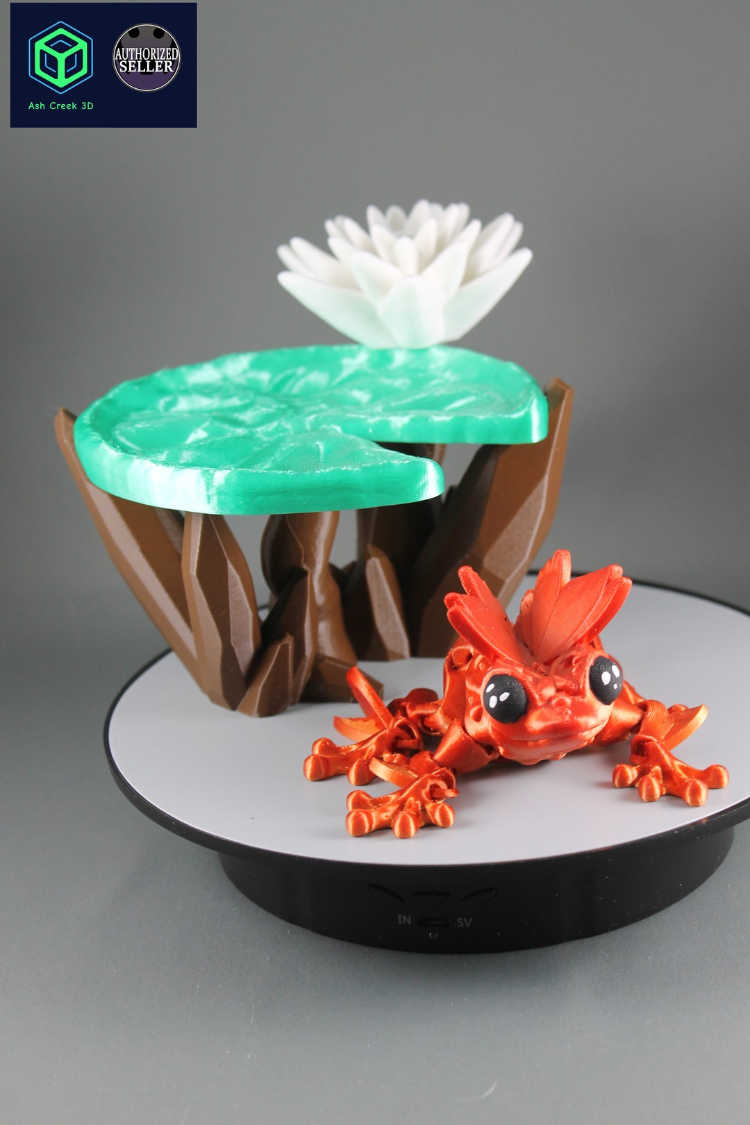 3D Printed Flutter Frog With Lilypad Stand - Etsy