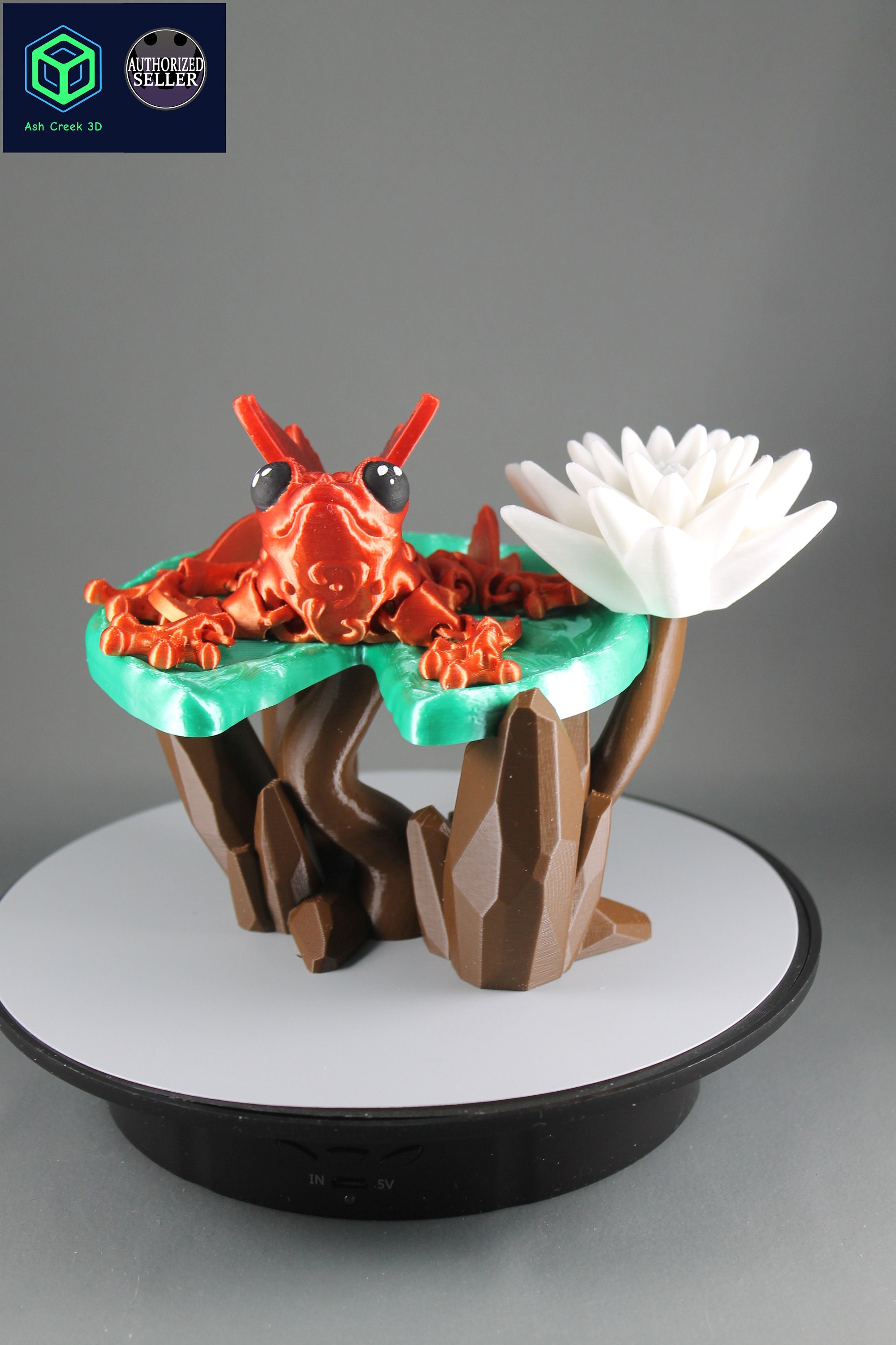3D Printed Flutter Frog With Lilypad Stand - Etsy