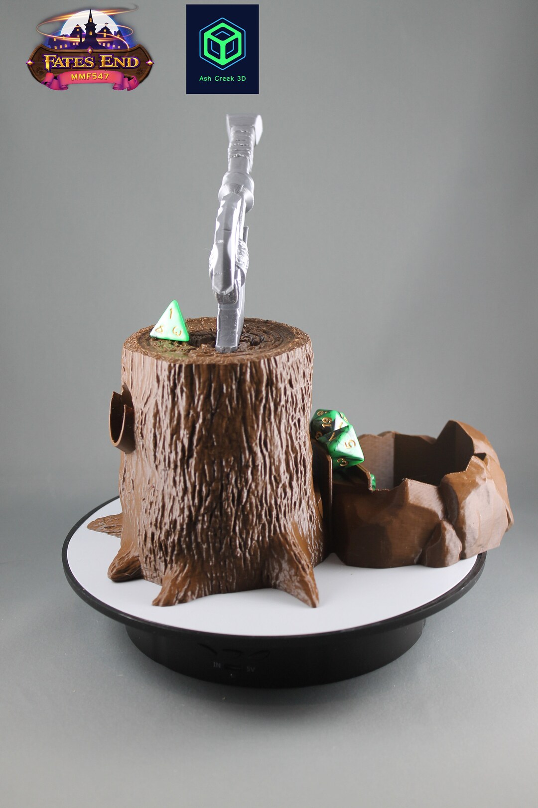 Fates End Barbarian Axe Dice Tower | Dnd Dice Tower | Axe DT - Etsy